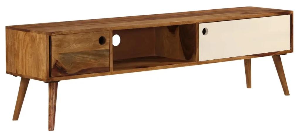 TV stolek 140 x 30 x 40 cm masivní sheeshamové dřevo - Default Title