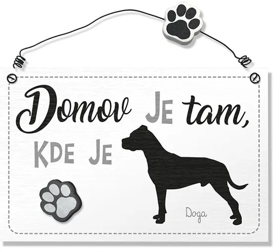 HAFani Dekorace cedule se psem Doga