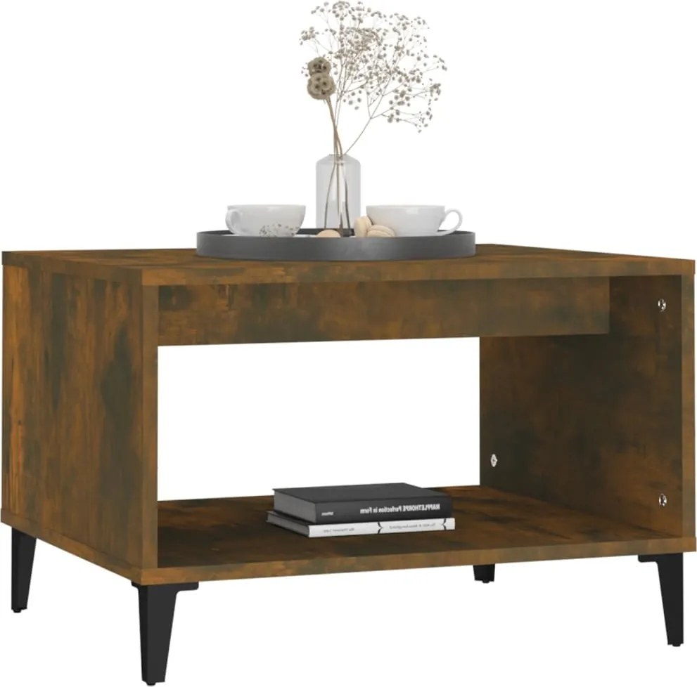 vidaXL Konferenční stolek 60 x 50 x 40 cm kompozitní dřevo [812684] Barva: hnědý dub