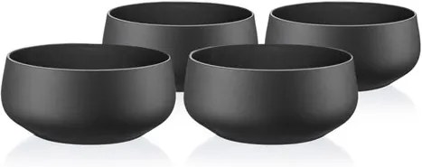 Crystalex 4dílná sada misek Mini Bowls Black, 95 ml