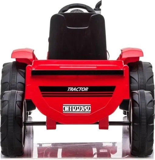 LEAN CARS Elektrický traktor s přívěsem CH9959 červený