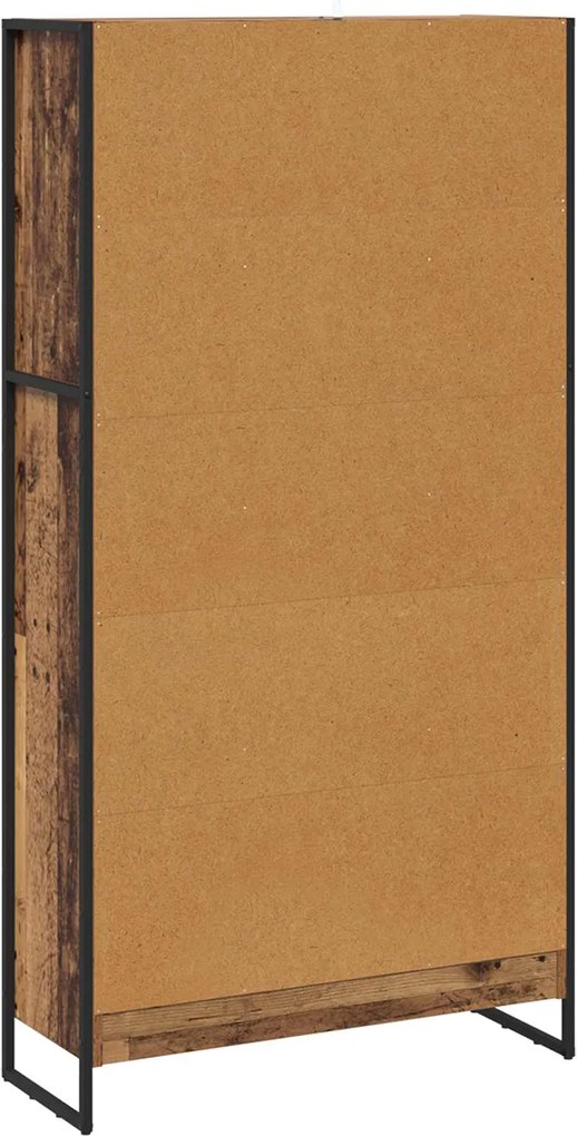 Knihovna 80 x 30 x 155 cm Kompozitní dřevo Staré dřevo 3403008