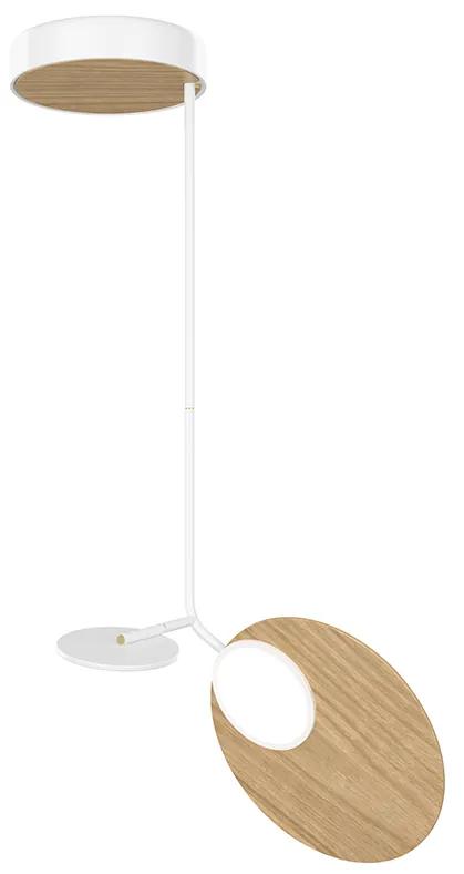 Stropní svítidlo v organickém designu Ballon 1 Dekor: Bílá / Dubové dřevo, Stmívání: Stmívatelné Casambi, Výška: 430 mm