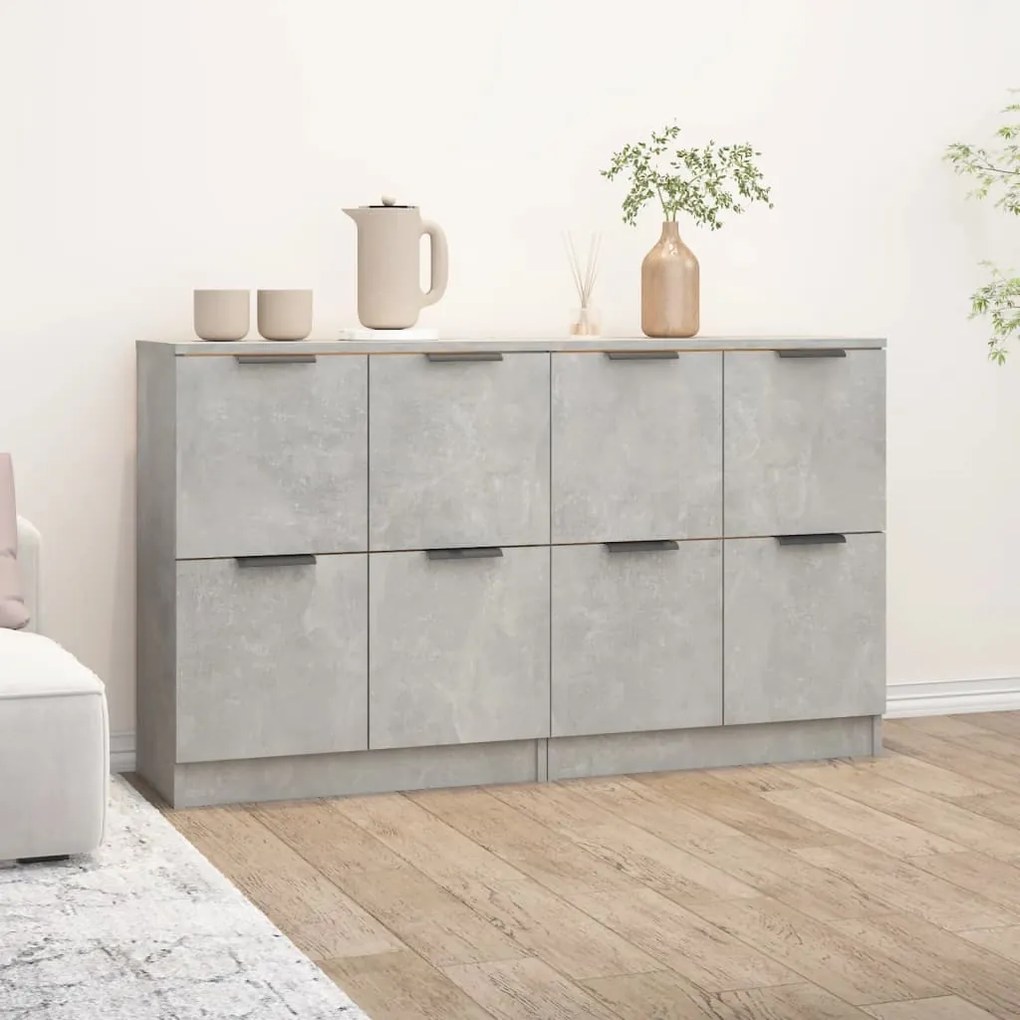 Příborníky 2 ks betonově šedé 60 x 30 x 70 cm kompozitní dřevo 3115807
