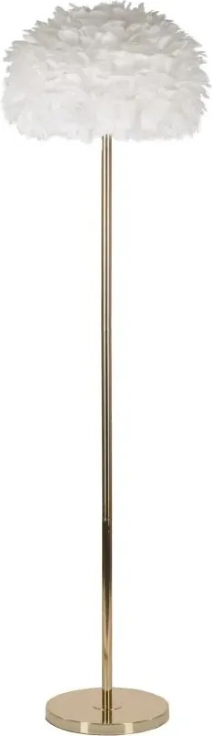 Stojací lampa Feathers 170 cm bílá/zlatá