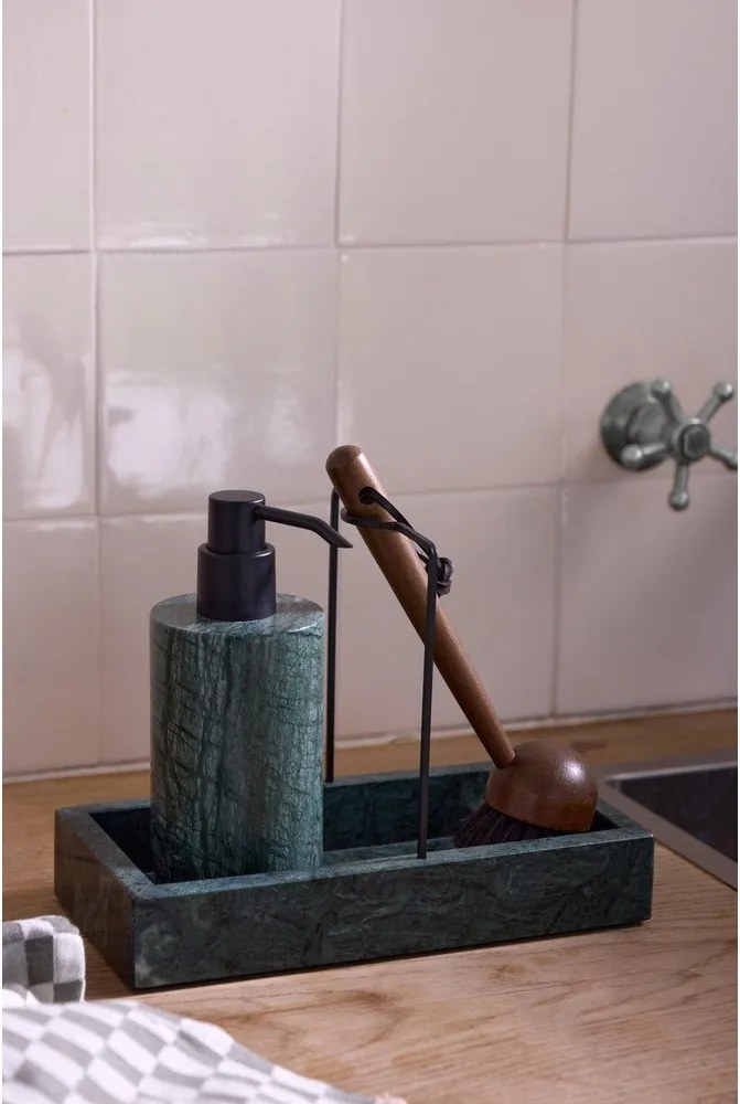 Tmavě zelený kamenný stojan na mycí prostředky Marble – Mette Ditmer Denmark
