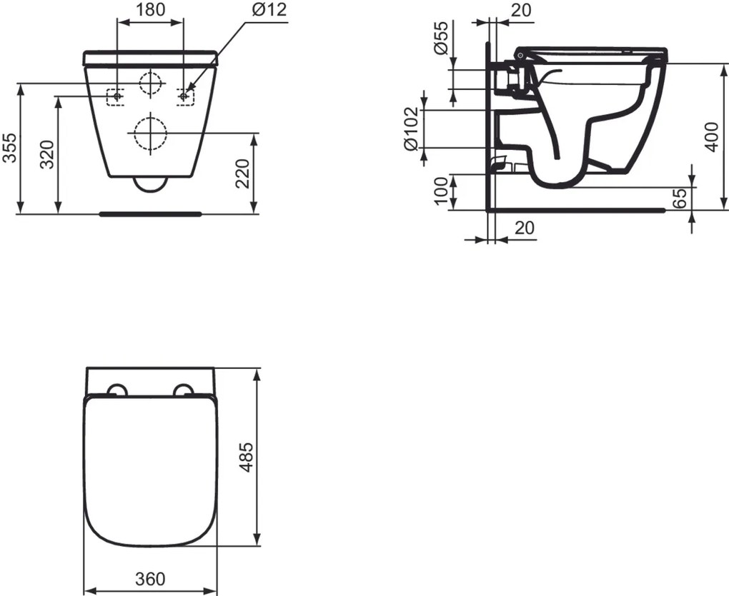 Ideal Standard i.life S - WC sedátko Soft Close, bílá T473701