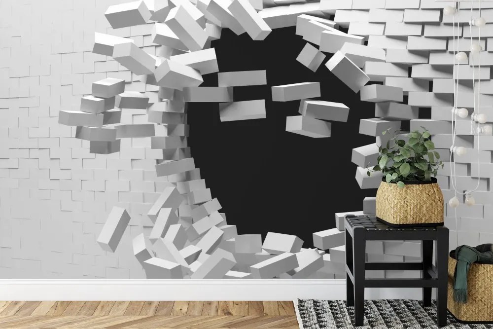 Fototapeta Tunel Z Cihel 3D Strukturální vinyl 405x270