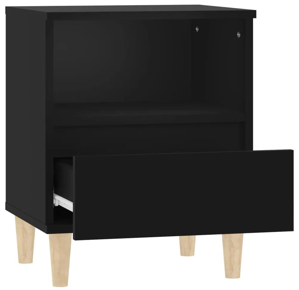 Noční stolek černý 40 x 35 x 50 cm - Default Title