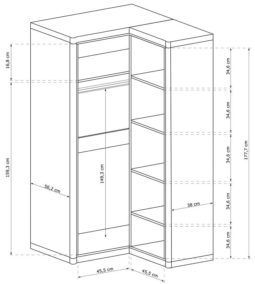 Sestava skříní DALLAS t - trufla