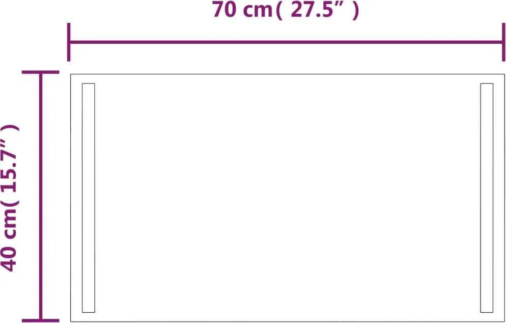 Koupelnové zrcadlo s LED osvětlením 40x70 cm 3154062