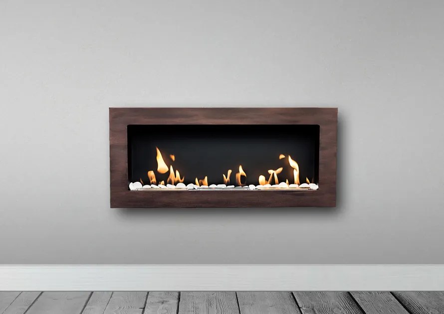 BIO FLAME biokrb Easy M Open Patina Hnědá
