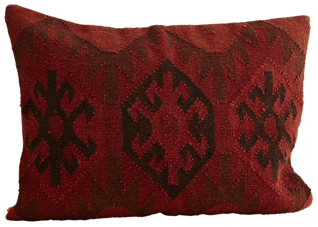 MADAM STOLTZ Povlak na polštář Spicy Tandoori 50x70 cm, červená barva, textil