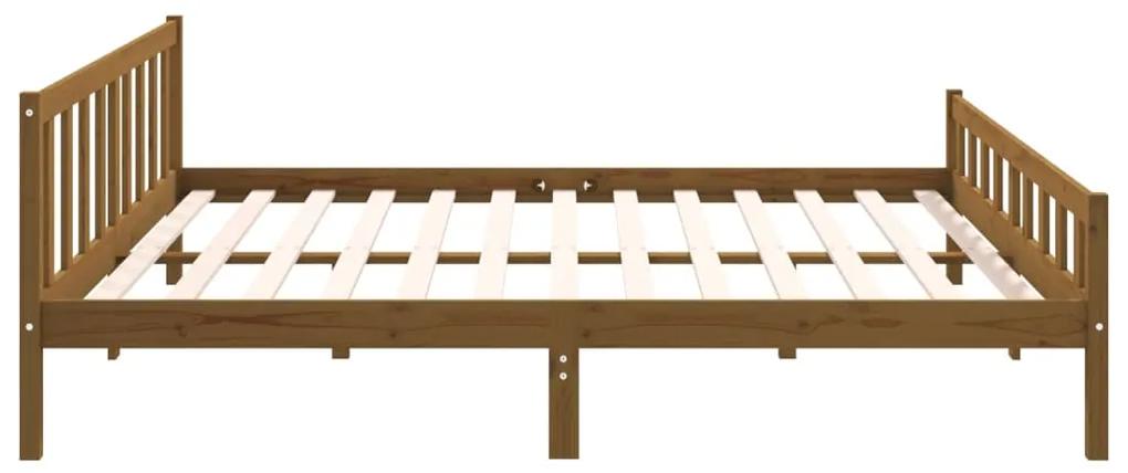 Rám postele medově hnědý masivní dřevo 180 x 200 cm Super King,  810697 HangarStore.cz