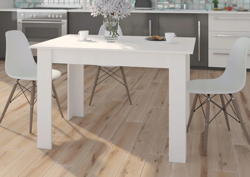 MBN Kuchyňský stůl MODERN A3 120 x 80 x 75 cm - Bílý