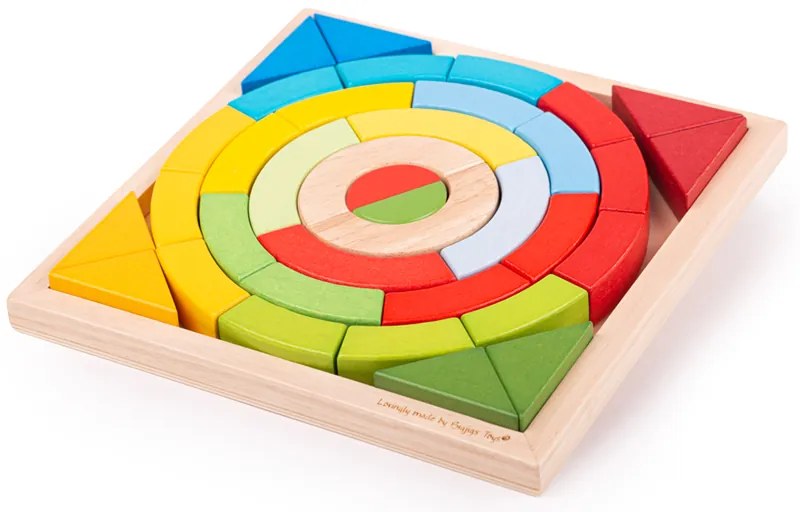 Bigjigs Toys Dřevěné skládací oblouky a trojúhelníky