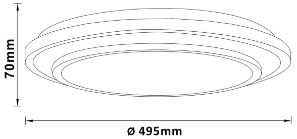 Brilliant - LED Stmívatelné stropní svítidlo LUCIANO LED/40W/230V 3000-6500K +DO