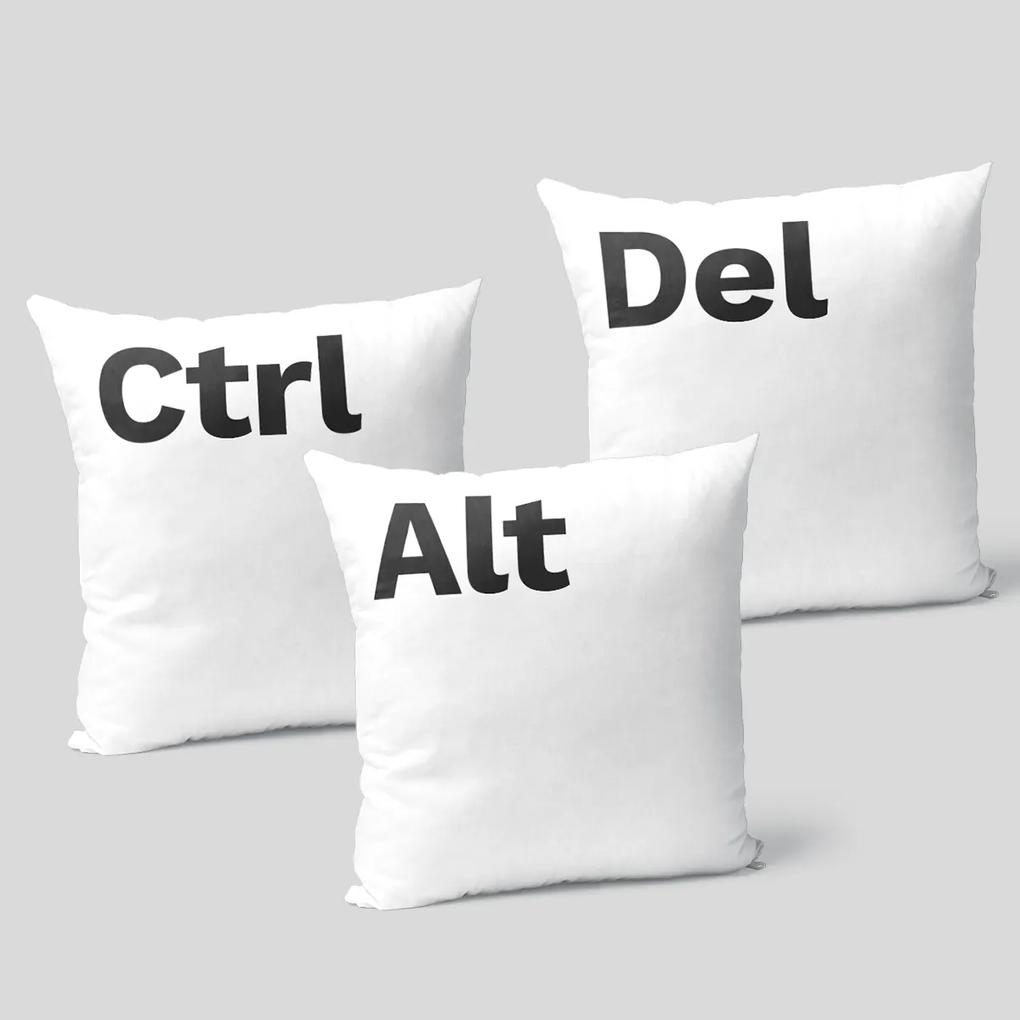 Ctrl + Alt + Delete - polštáře s potiskem