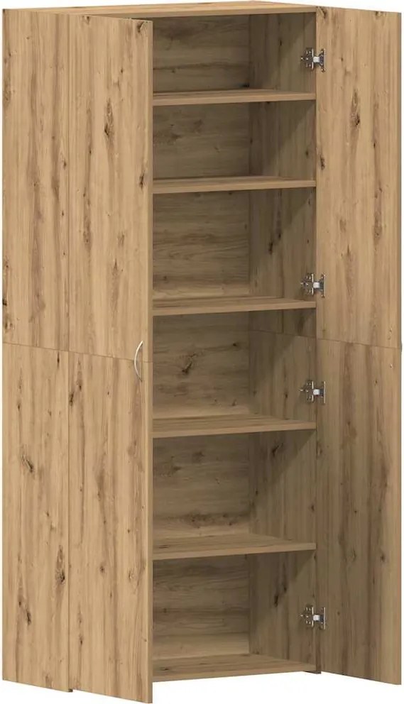 Skříň na obuv 80 x 35.5 x 180 cm Kompozitní dřevo Hnědá 3333844