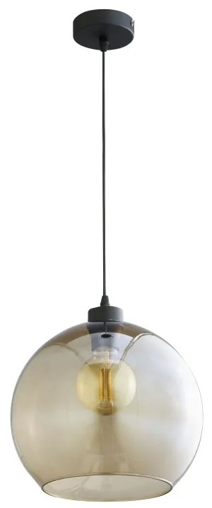 TK LIGHTING Lustr - CUBUS 3161, Ø 30 cm, 230V/15W/1xE27, hnědá/černá