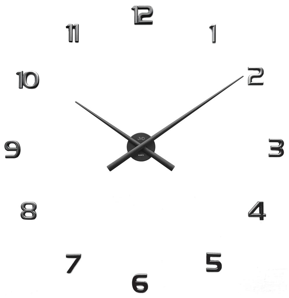 JVD Černé designové nástěnné nalepovací hodiny JVD HT465.1