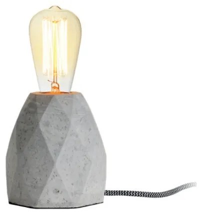 ACA DECOR Stolní lampa Vintage Concrete Pale Grey Ø 12 cm