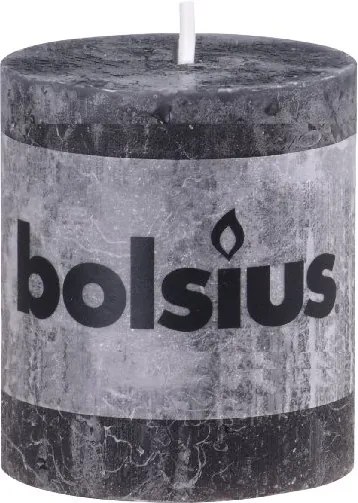 Bolsius Rustic Válec 68x80 černá svíčka