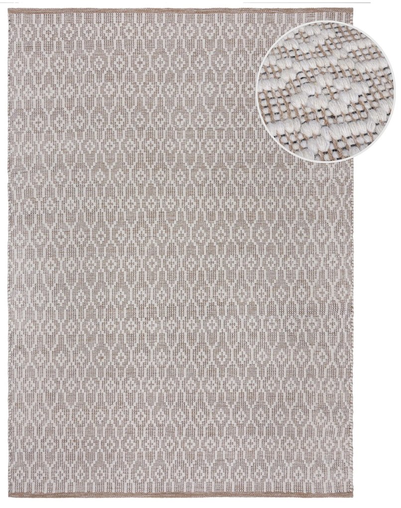Flair Rugs, Ručně tkaný kusový koberec Nur Wool Dream Natural, 160x230, béžová, ložnice