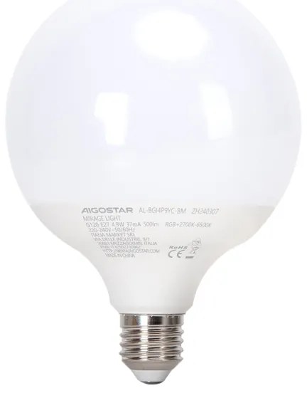 LED RGBW Stmívatelná žárovka MESH G120 E27/4,9W/230V 2700-6500K + DO - Aigostar