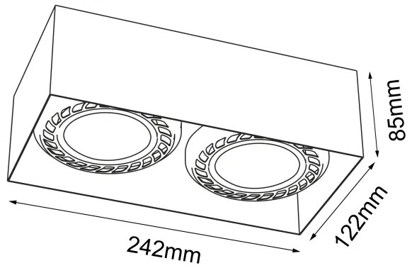 Brosline 1269 - Bodové svítidlo CAGE 2xGU10/18W/230V černá