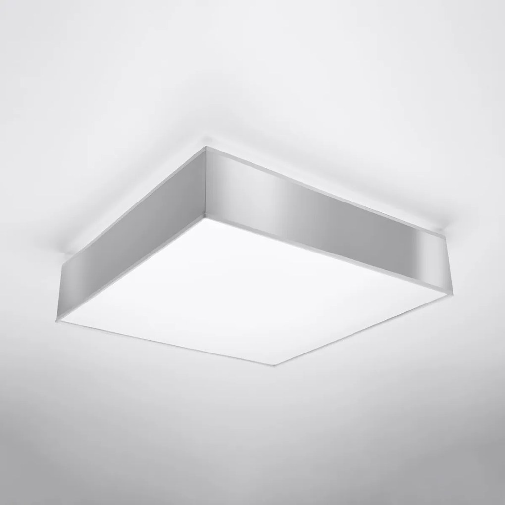 Stropní svítidlo Horus, 1x šedé plastové stínítko, (bílý plast), (45 cm)