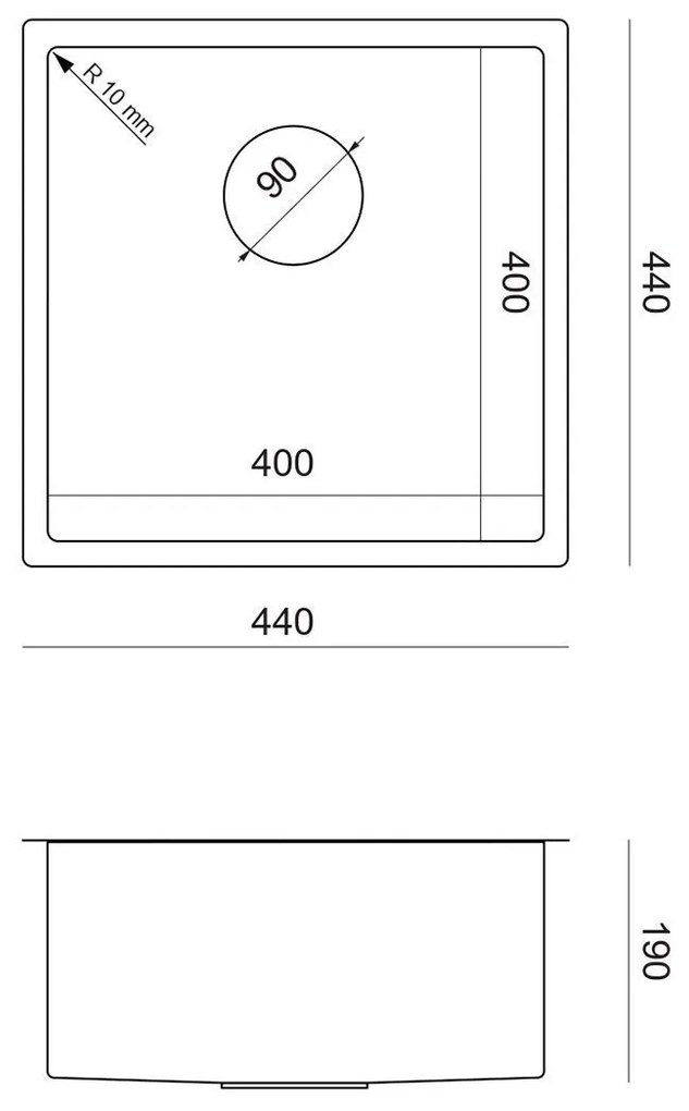 Kuchyňský nerezový dřez REA ANTHONY 50 měděný