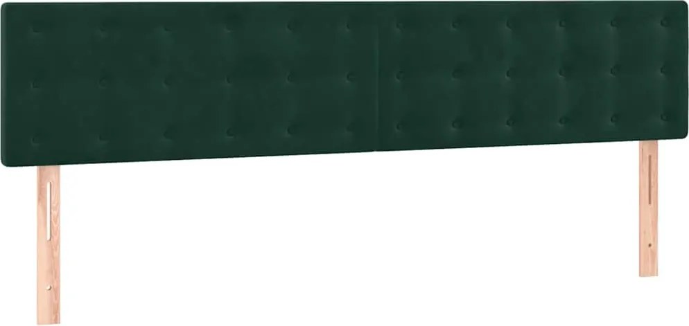 Box spring postel s matrací tmavě zelená 200x200 cm samet 3131222