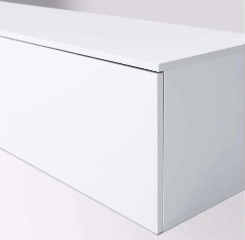 TV stolek 2,4 lesklá bílá Legs Box