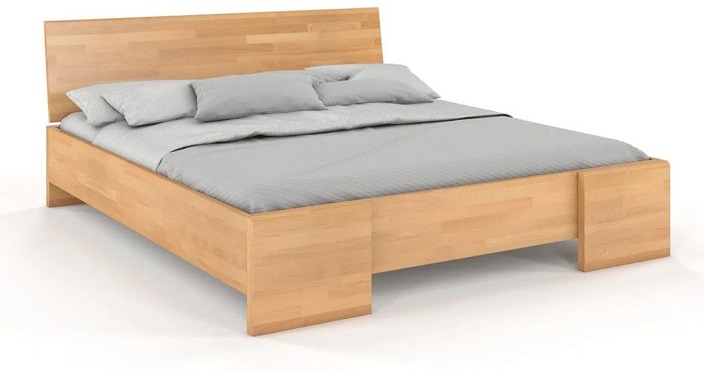 Buková postel Hessler - zvýšená   ,  200x200 cm