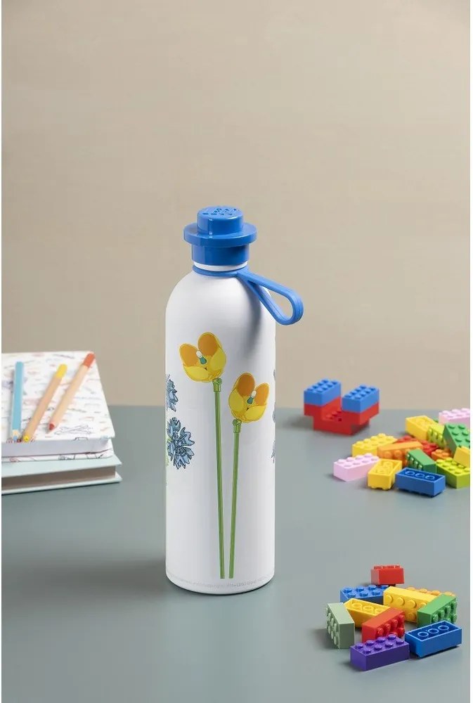 Bílá/modrá dětská termoska 560 ml Meadow Flowers – LEGO®