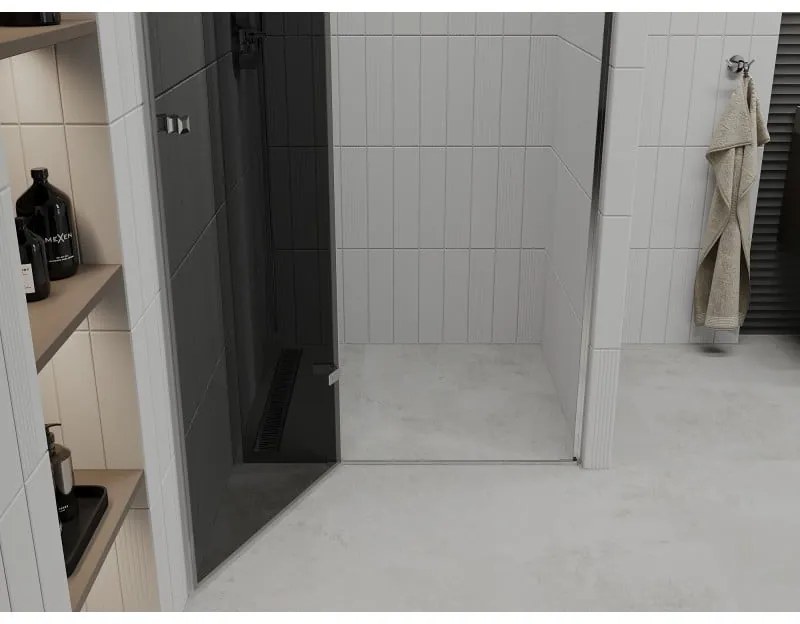Mexen Roma otočné sprchové dveře 90 cm, Grafitově černá, Chromovaná - 854-090-000-01-40