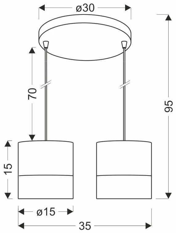 Závěsná lampa BIANCO Candellux 3