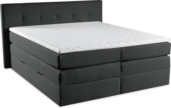 Kontinentální boxspring postel AMBER, 200x180, antracitová (barell 97)