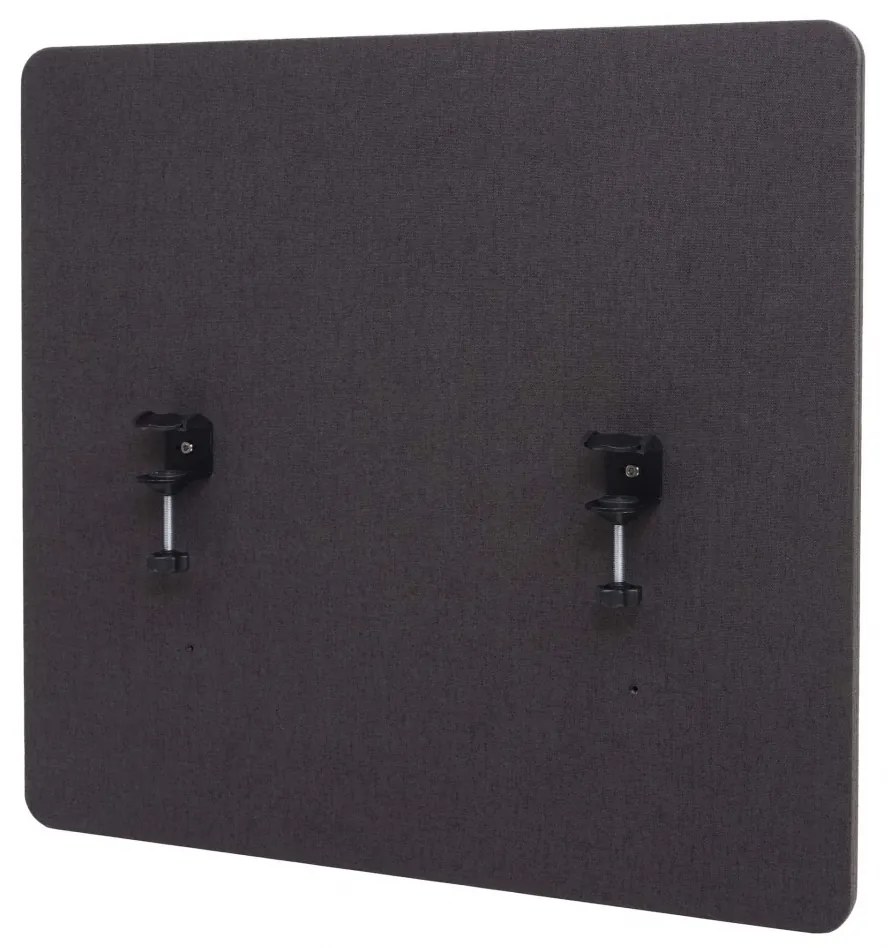Akustický panel na stůl HWC-G75 - dvoustěnná látka/textil - 60x65cm - hnědo-šedá