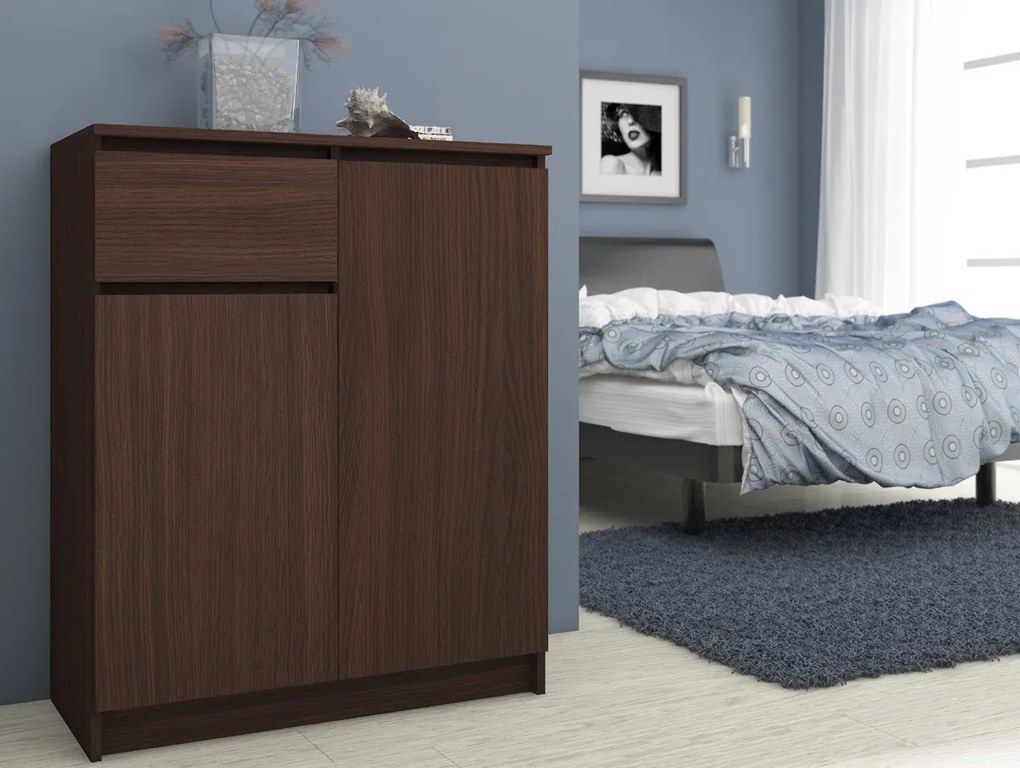 Komoda Kiara 80 cm 2 skříňky a 1 šuplík wenge