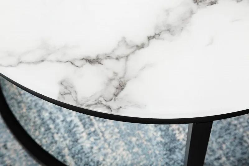 Noble Home Bílý kulatý odkládací stolek Elegance 60 cm