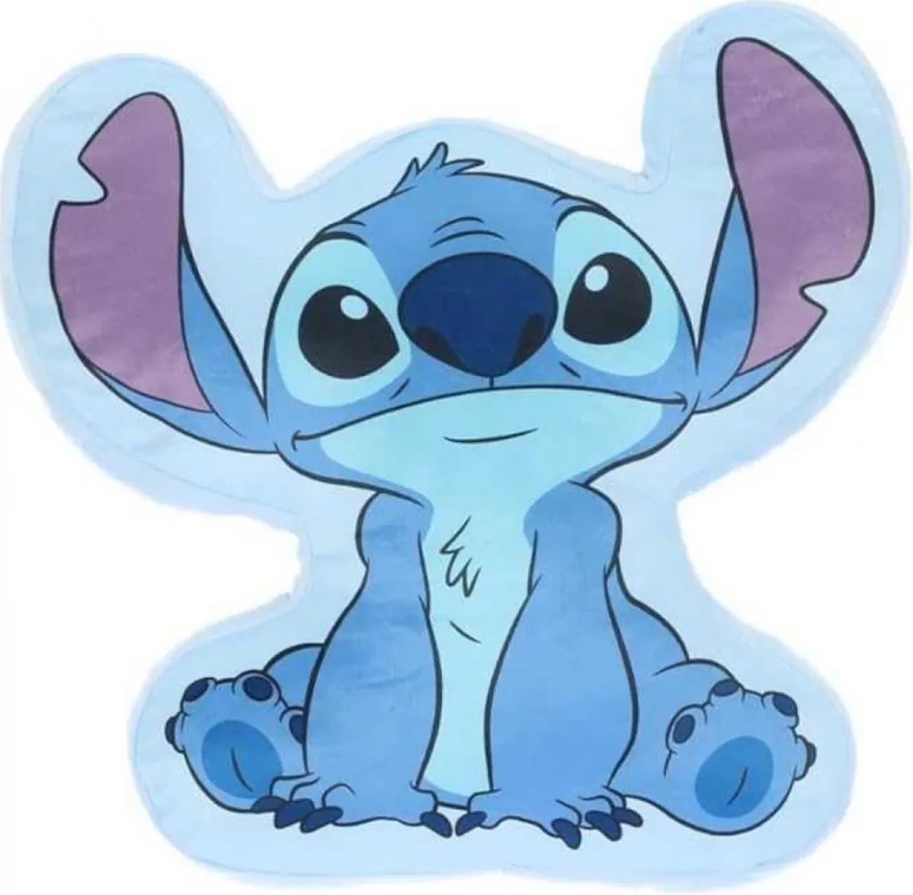 3D mikroplyšový dětský polštářek  Lilo and Stitch modrý Setino