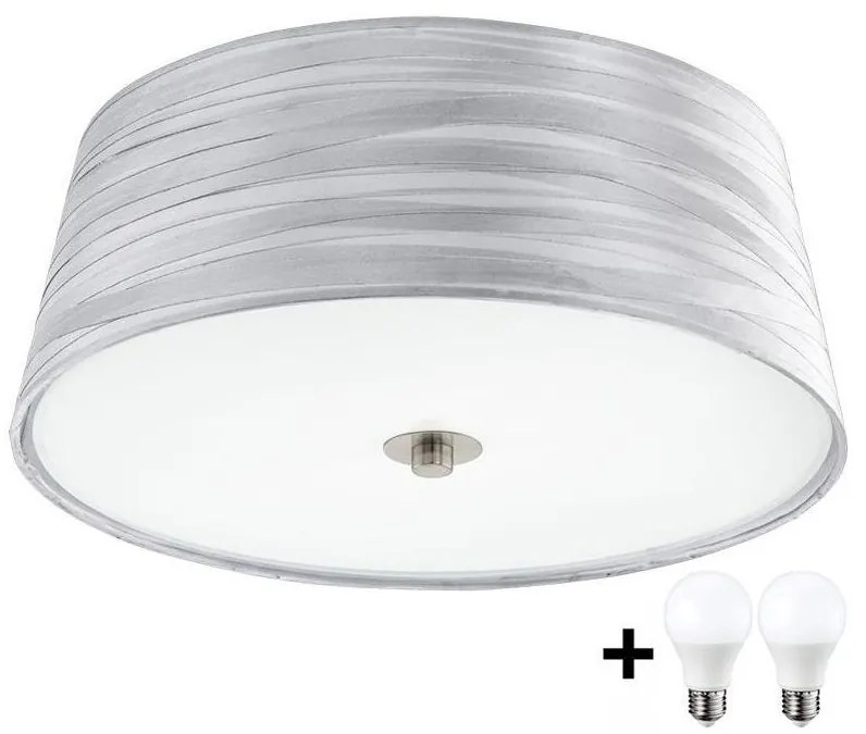 Eglo | Eglo 94306- LED Stropní svítidlo FONSEA 1 2xE27/9W/230V stříbrná | LEDEG94306