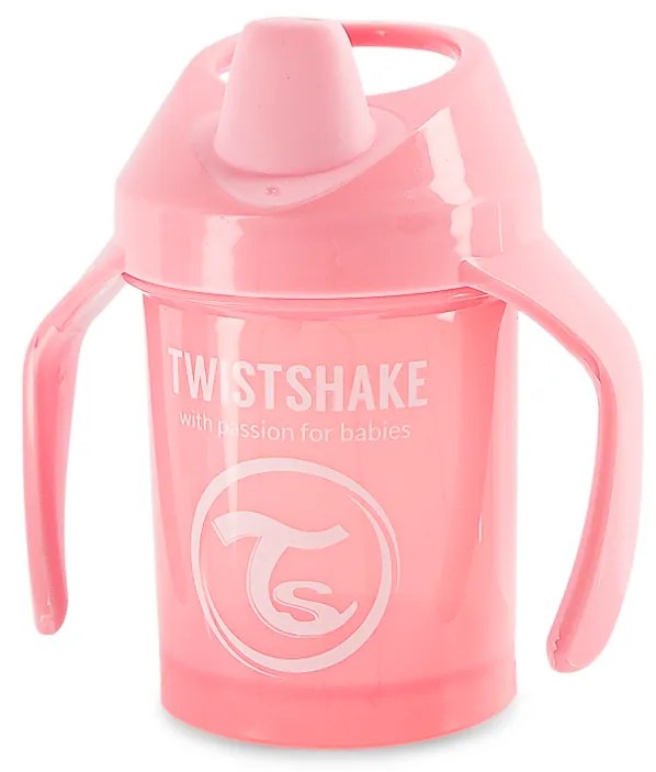 Twistshake Učící netekoucí hrnek 230 ml, růžová