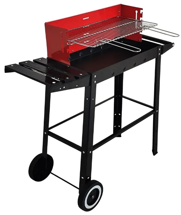 GardenMeister Zahradní pojízdný gril na dřevěné uhlí Basic Trolley BBQ WM044249-16