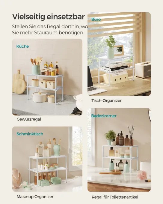 Set 4 kuchyňských polic KCS028W01