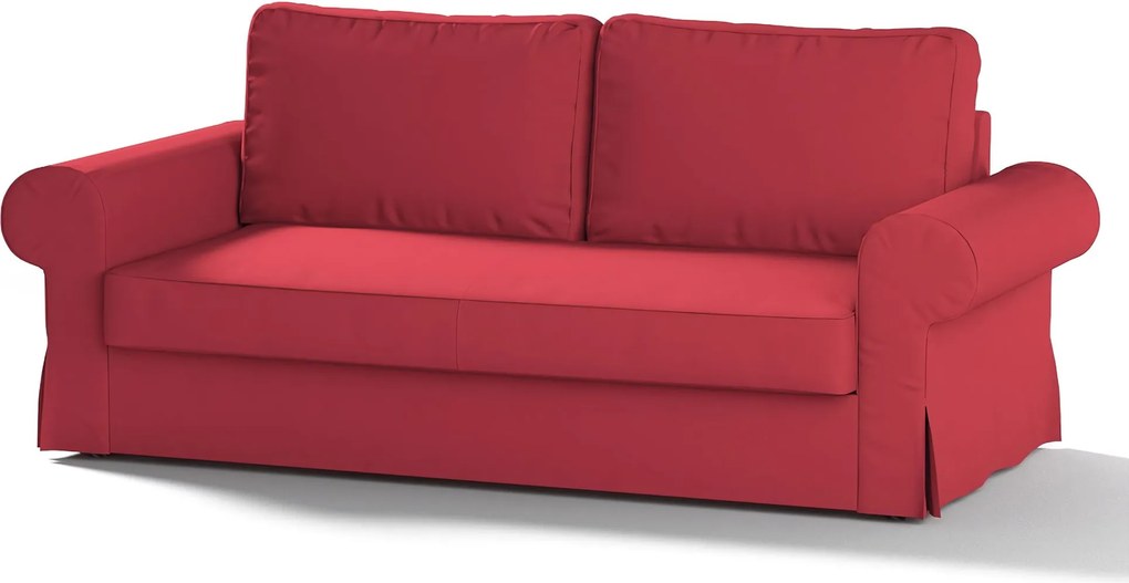 Potah na pohovku IKEA Backabro,  3-místná, rozkládací barva červená látka pletený vzor