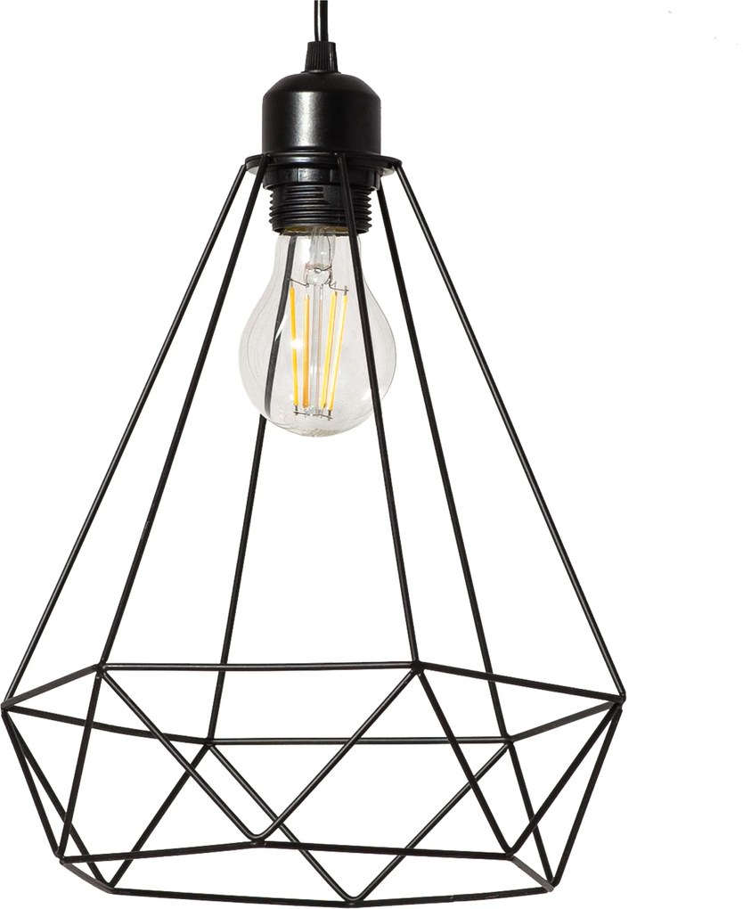 Toolight - Stropní lampa Reno 1xE27 180986, černá, OSW-00011