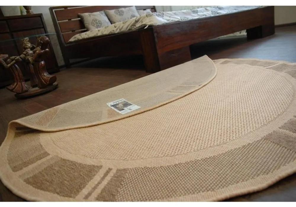 Kusový koberec Uga hnědobéžový kruh 200cm